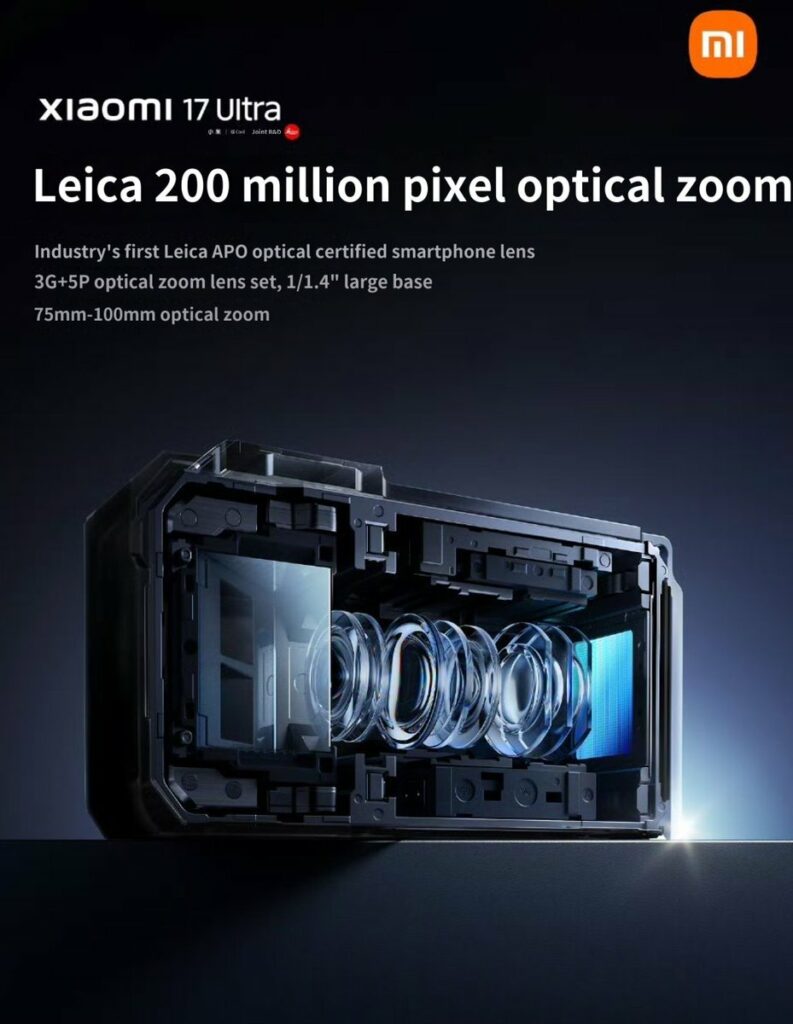 Xiaomi 17 Ultra 📸 : Zoom Leica 200MP 75–100mm pour une qualité pro 🔝